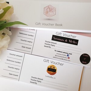 Business Gift Voucher Perforated Booklet Promotional Tool Logo ...