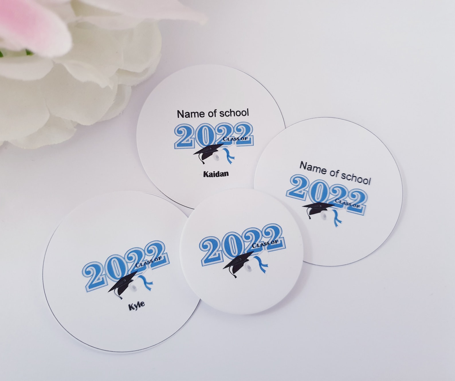 School Leavers Badge Gift With Names Colours and School 30pcs - Etsy UK