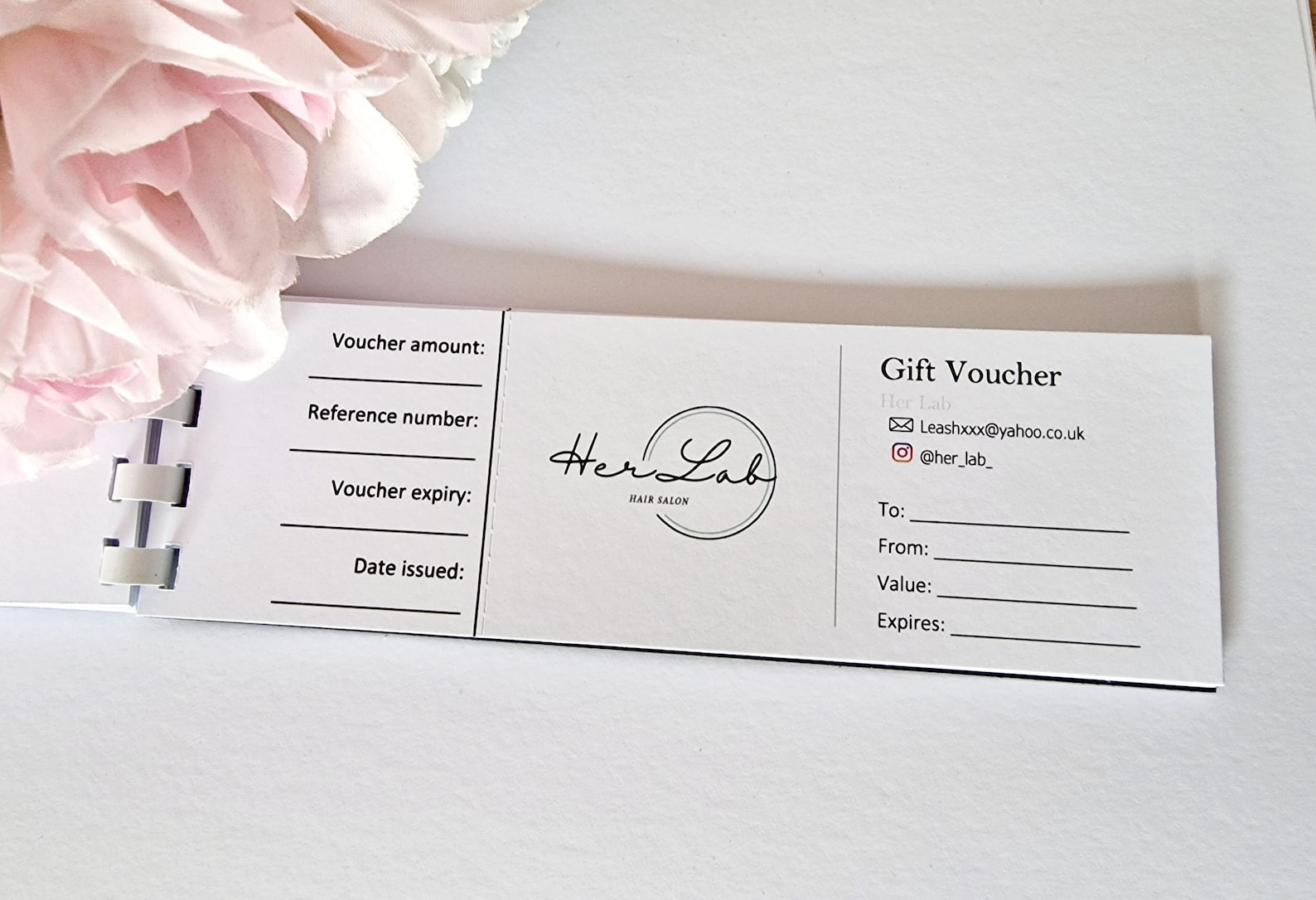 Business Gift Voucher Perforated Booklet Promotional Tool Logo ...
