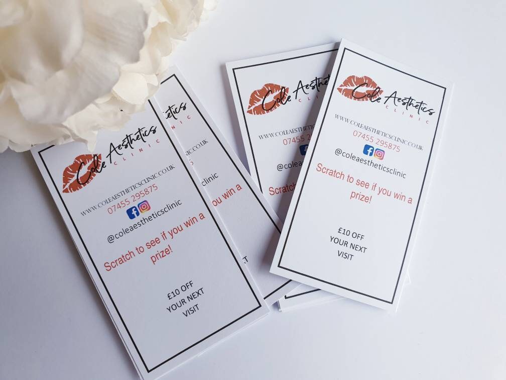 Business Scratch Cards Gift Promotion Thank You Logo 20pcs or | Etsy UK