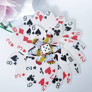 Handmade Playing Card Rose Mixed Suits for Hairclip or Brooch Fashion ...