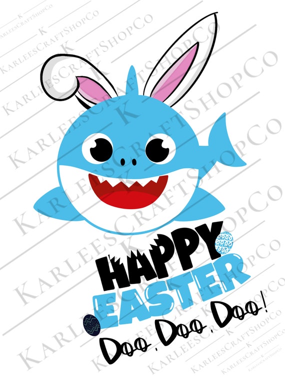 Baby Shark Easter Blue Baby Shark Happy Easter Png Kids | Etsy