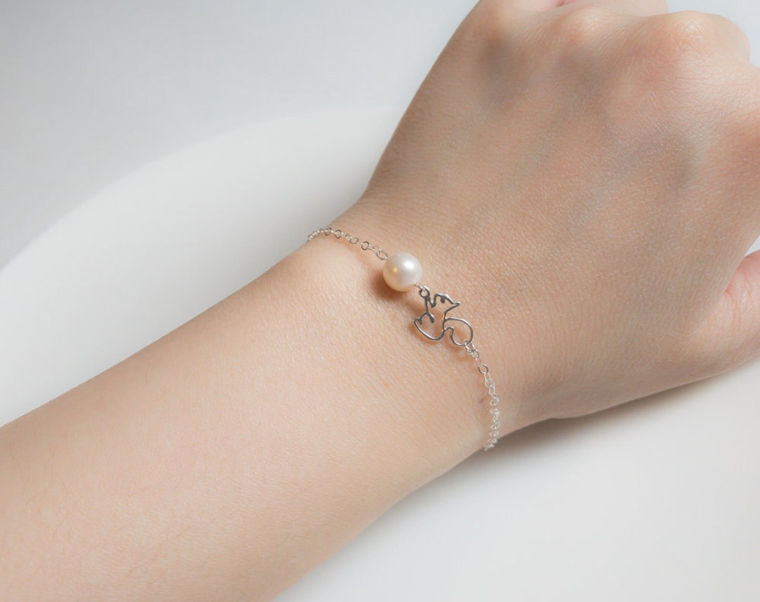 Sterling Silver Squirrel Bracelet: Freshwater Pearl Animal Jewelry - Etsy