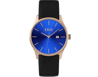 Mens Watches Black Watch Black Leather Watch Mens Wrist | Etsy