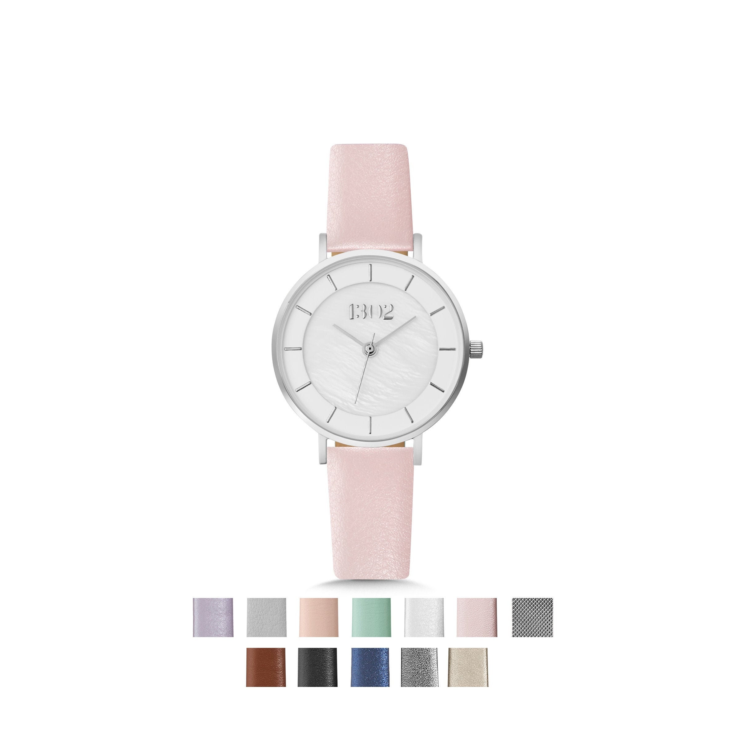 Silver Watches for Women Petite 32mm Case 14mm Strap Mother | Etsy