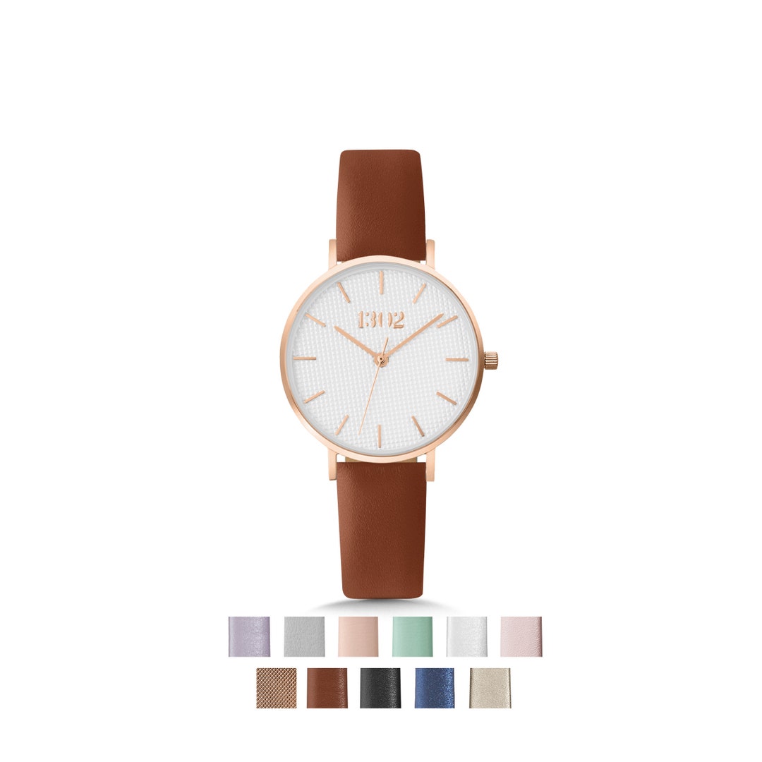 Womens Watch 32mm Petite, White Textured Dial, Stainless Steel, Watch ...