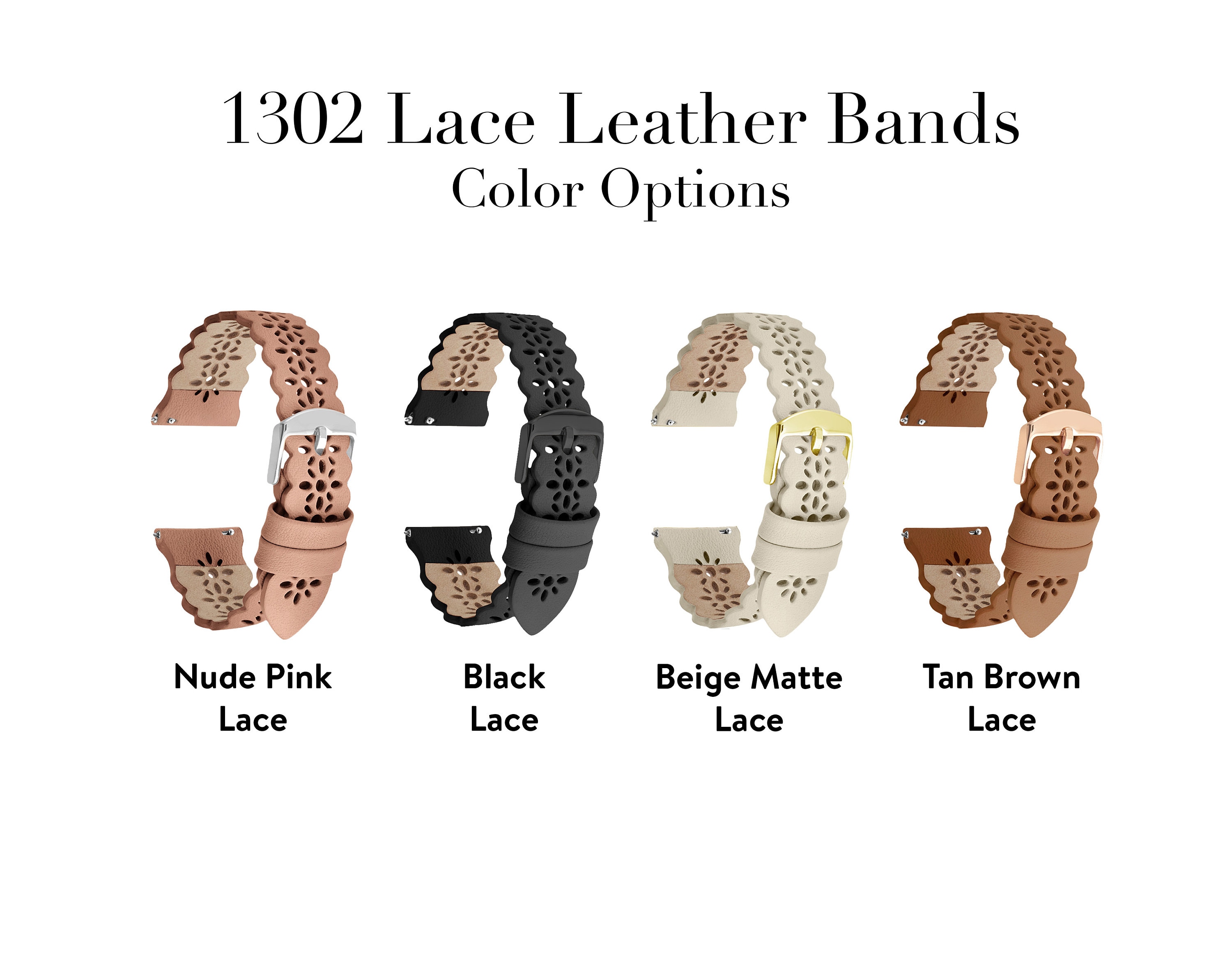 Womens Leather Watch Strap, Leather Watch Band, Watch Band, Replacement ...