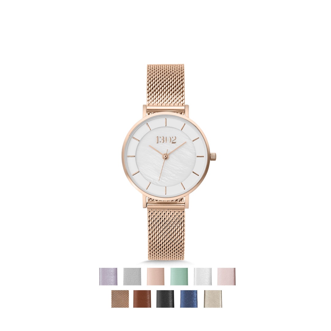 Womens Watch, Rose Gold Case With Mother of Pearl Dial, Ladies Watch ...