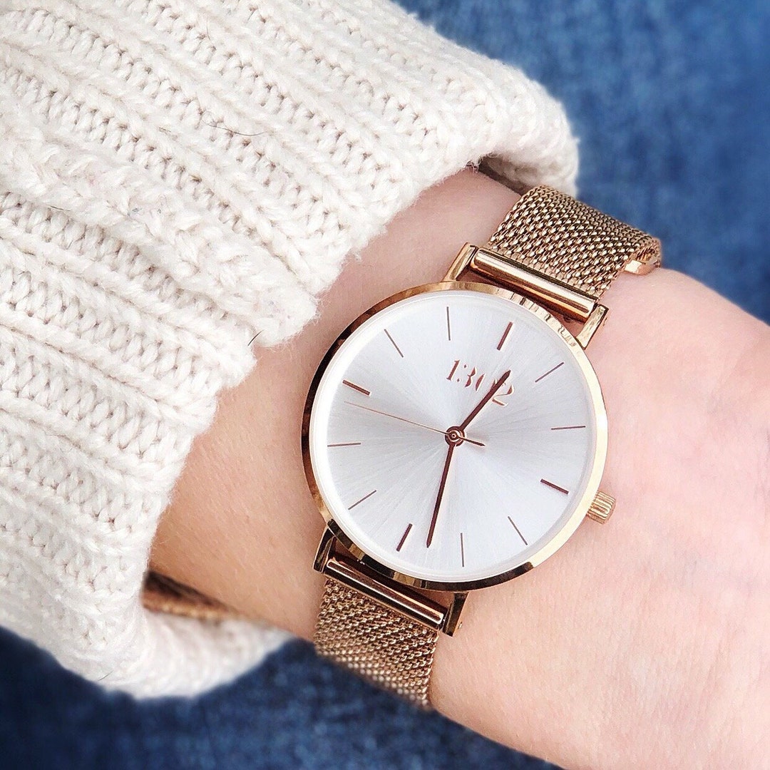 Womens Watches, Small Watch, 32mm Case, 14mm Band, Ladies Watch, Brown ...