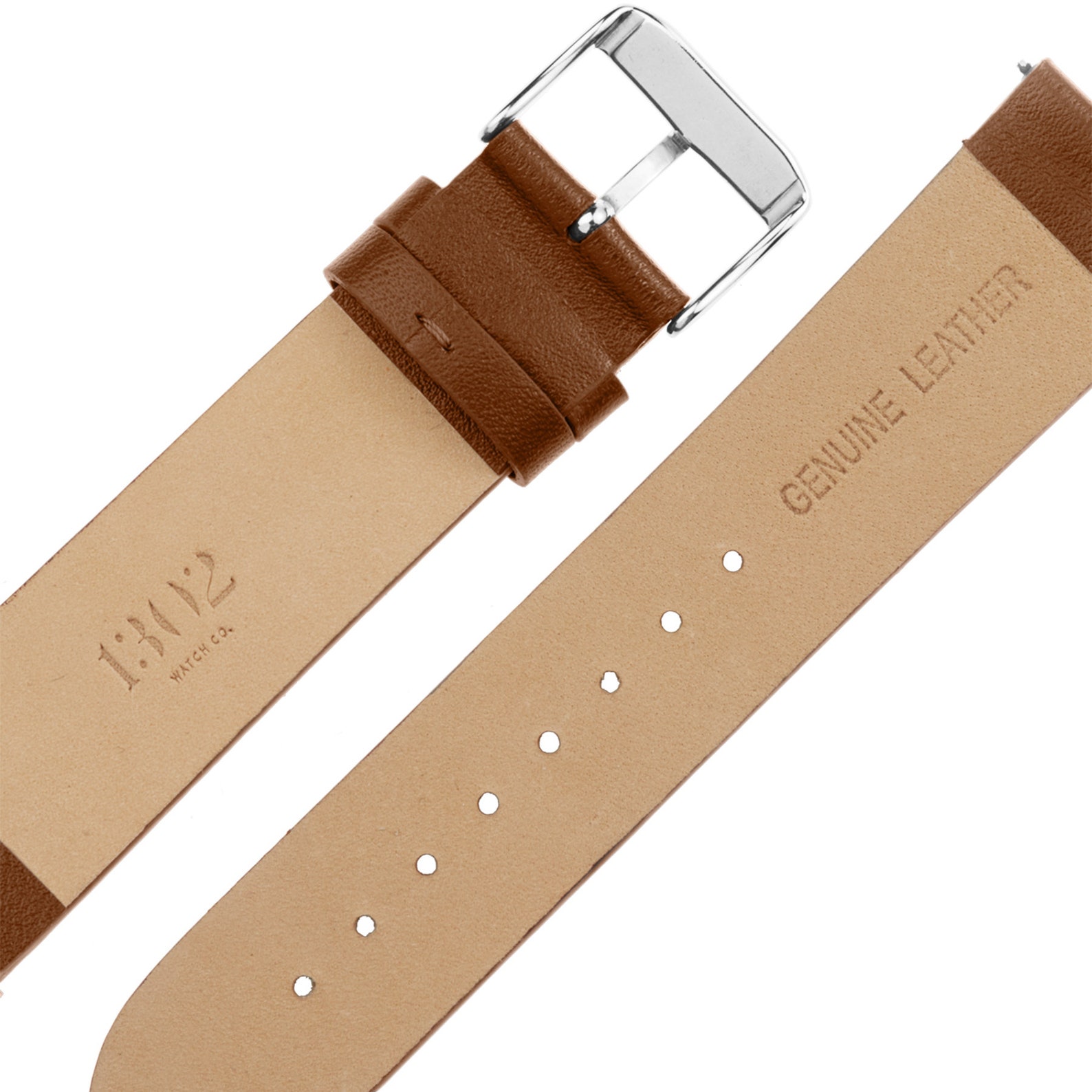 Brown Leather Watch Strap, Mens Watch Strap, 20mm, 22mm Watch Band ...