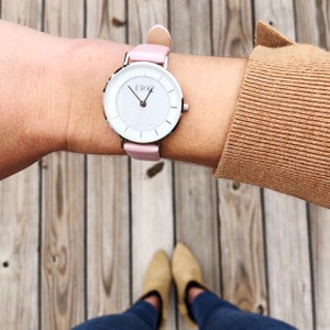 Silver Watches for Women Petite 32mm Case 14mm Strap Mother | Etsy