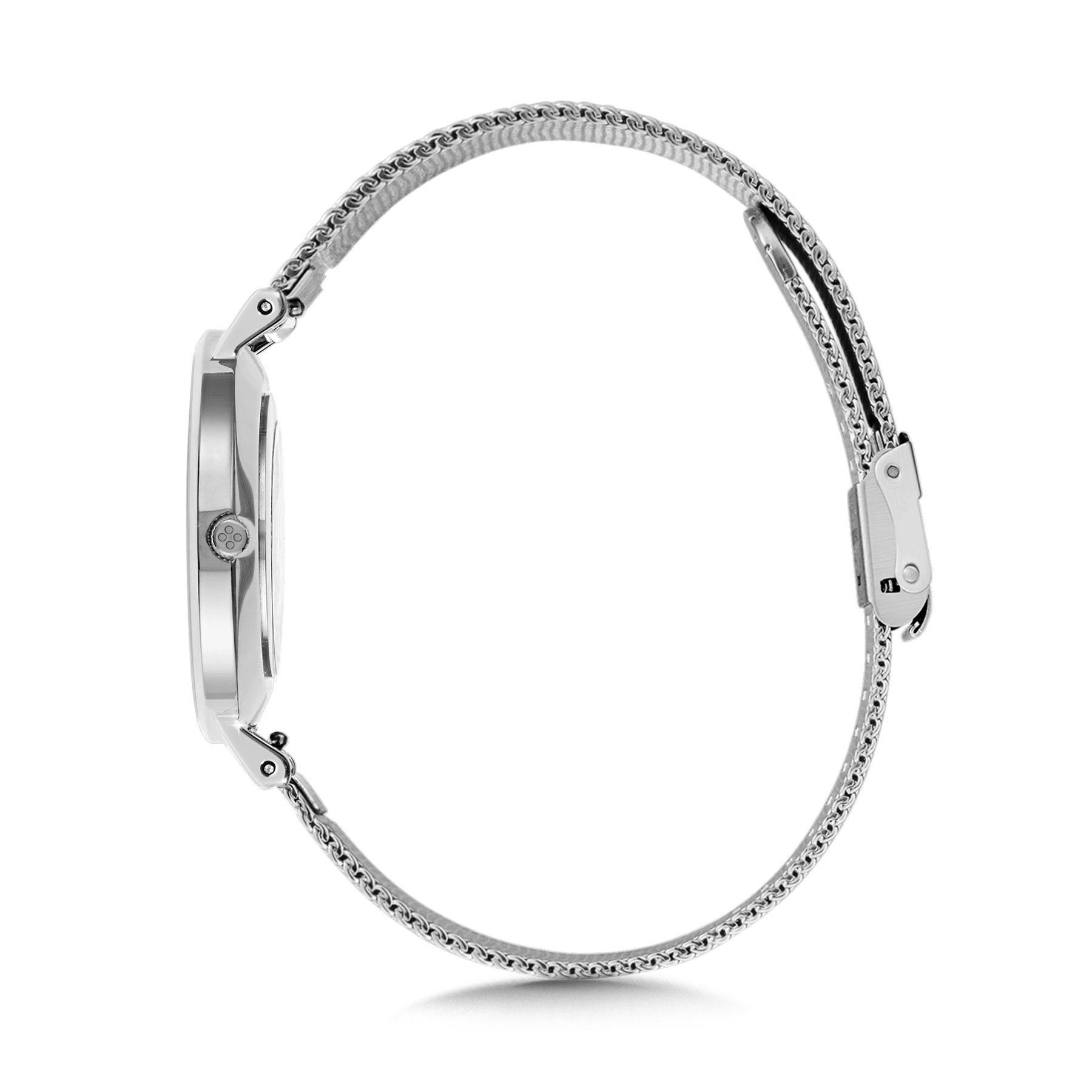 Silver Mesh Bracelet Watch 32mm Gift Ideas Unique Jewelry | Etsy