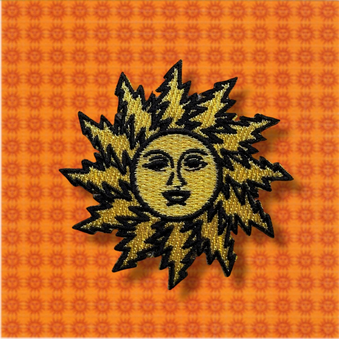 Orange Sunshine Sun Bolt Patch - Etsy