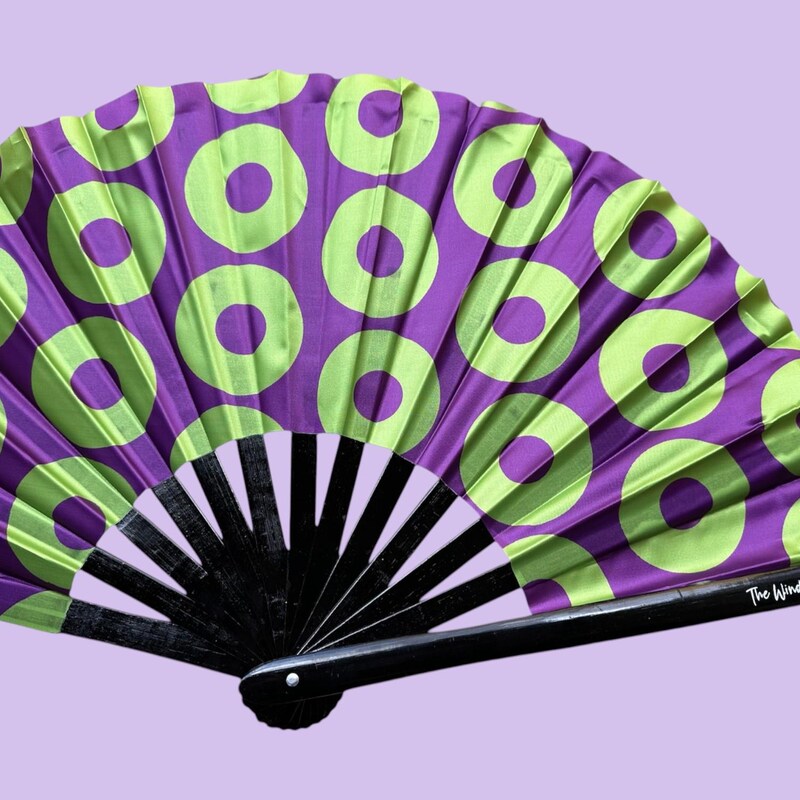 Large Purple Hand Fan - Etsy
