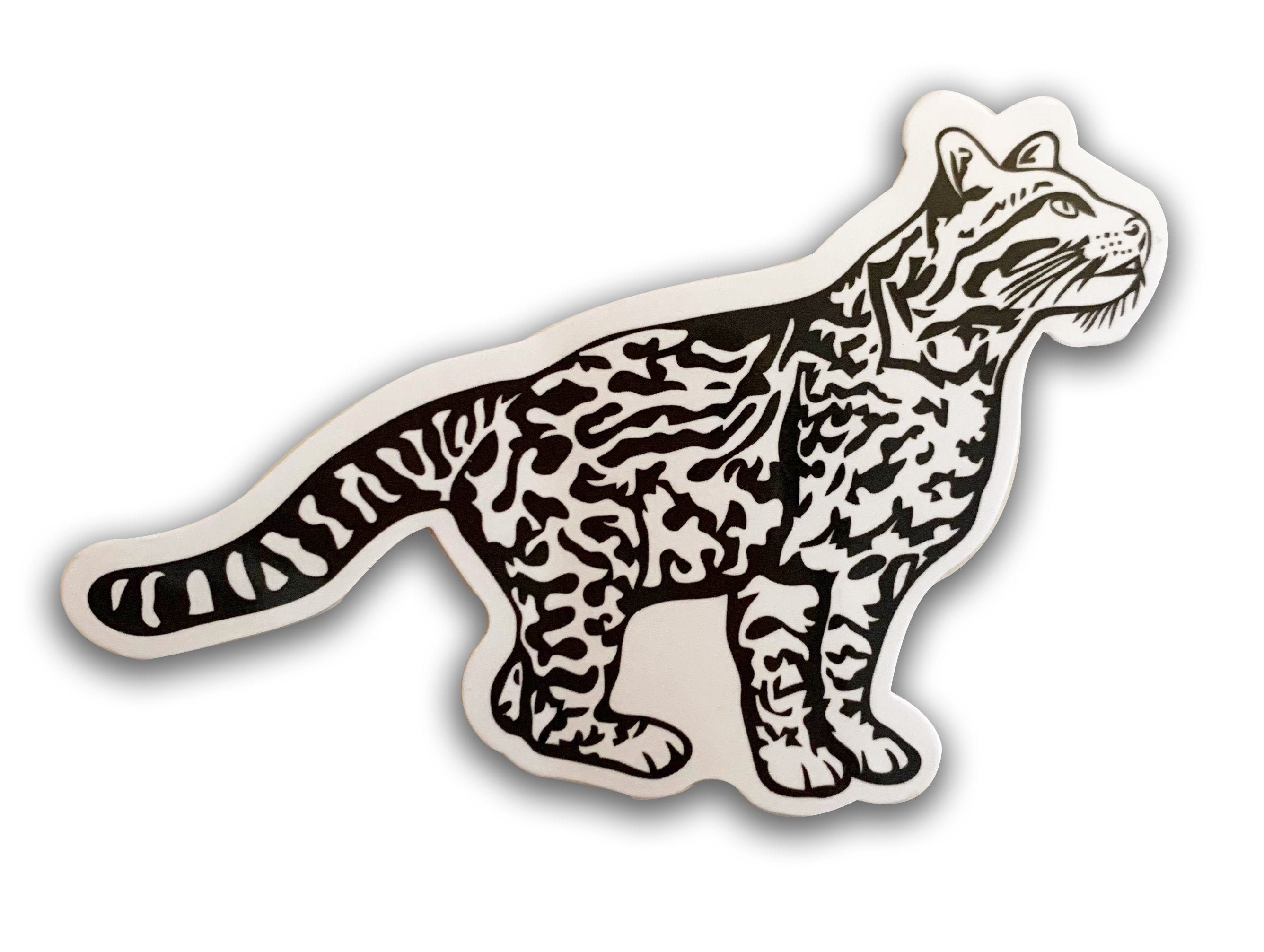 Holagraphic Ocelot Sticker | Etsy