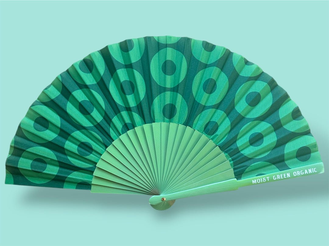 Donut Hand Fan - Green - Etsy