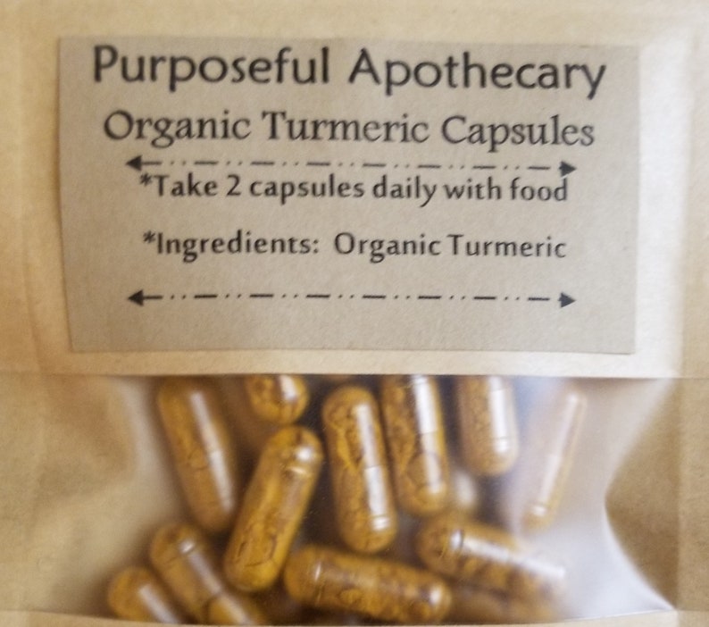 100% Organic Turmeric Root Powder Capsules Curcuma Longa / - Etsy