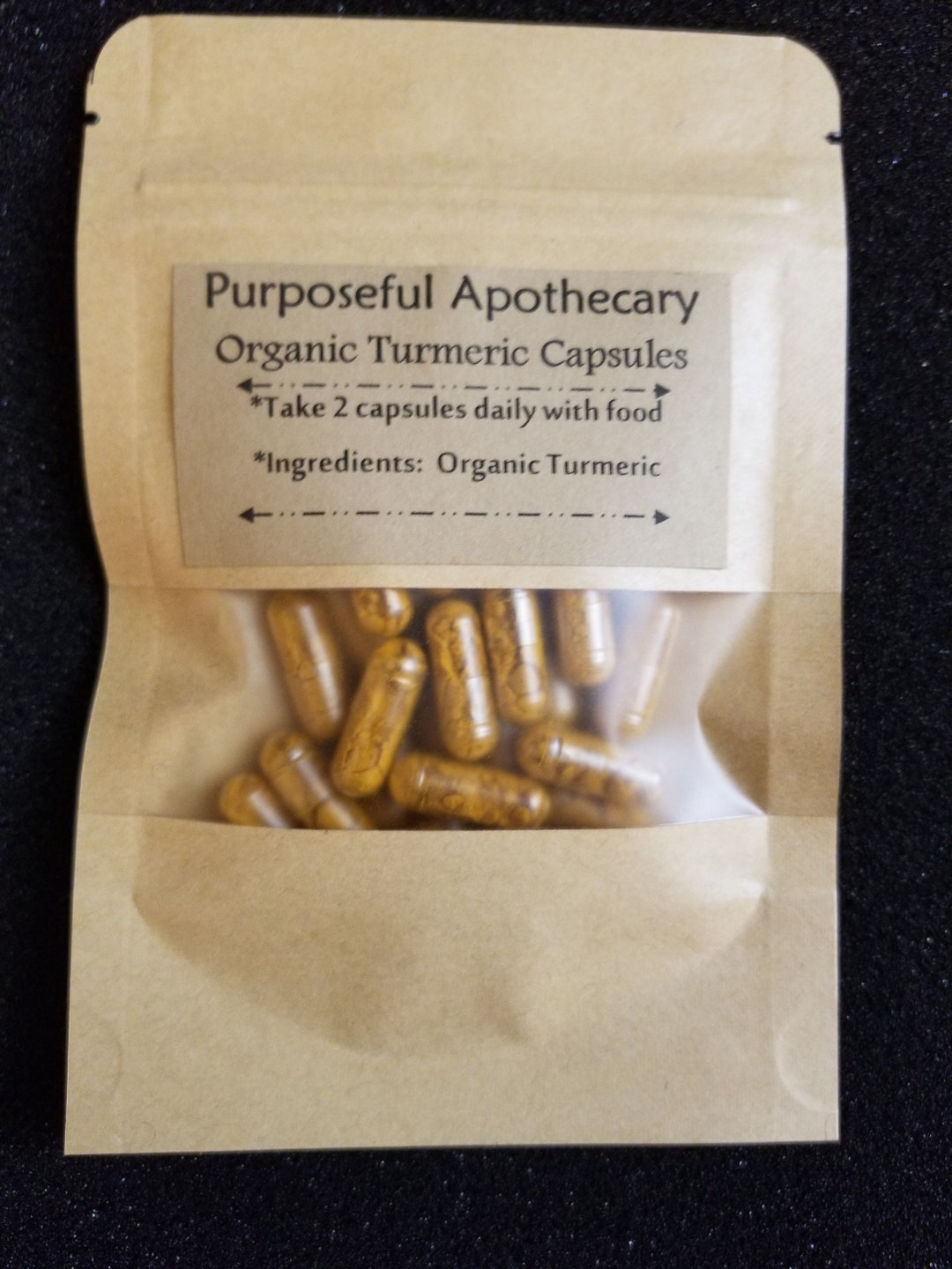 100% Organic Turmeric Root Powder Capsules Curcuma Longa / Made Fresh ...