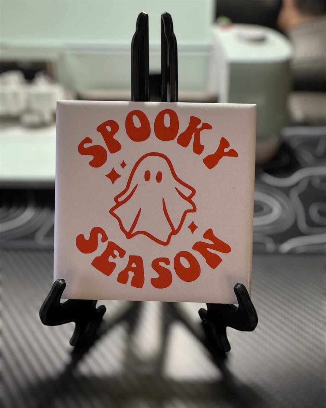 Spooky Season Halloween Ghost Ceramic Tile 4” - Etsy