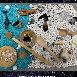 Arctic Ice Sensory Bin Kit, Polar Penguin Sensory Bin, Snow Montessori ...