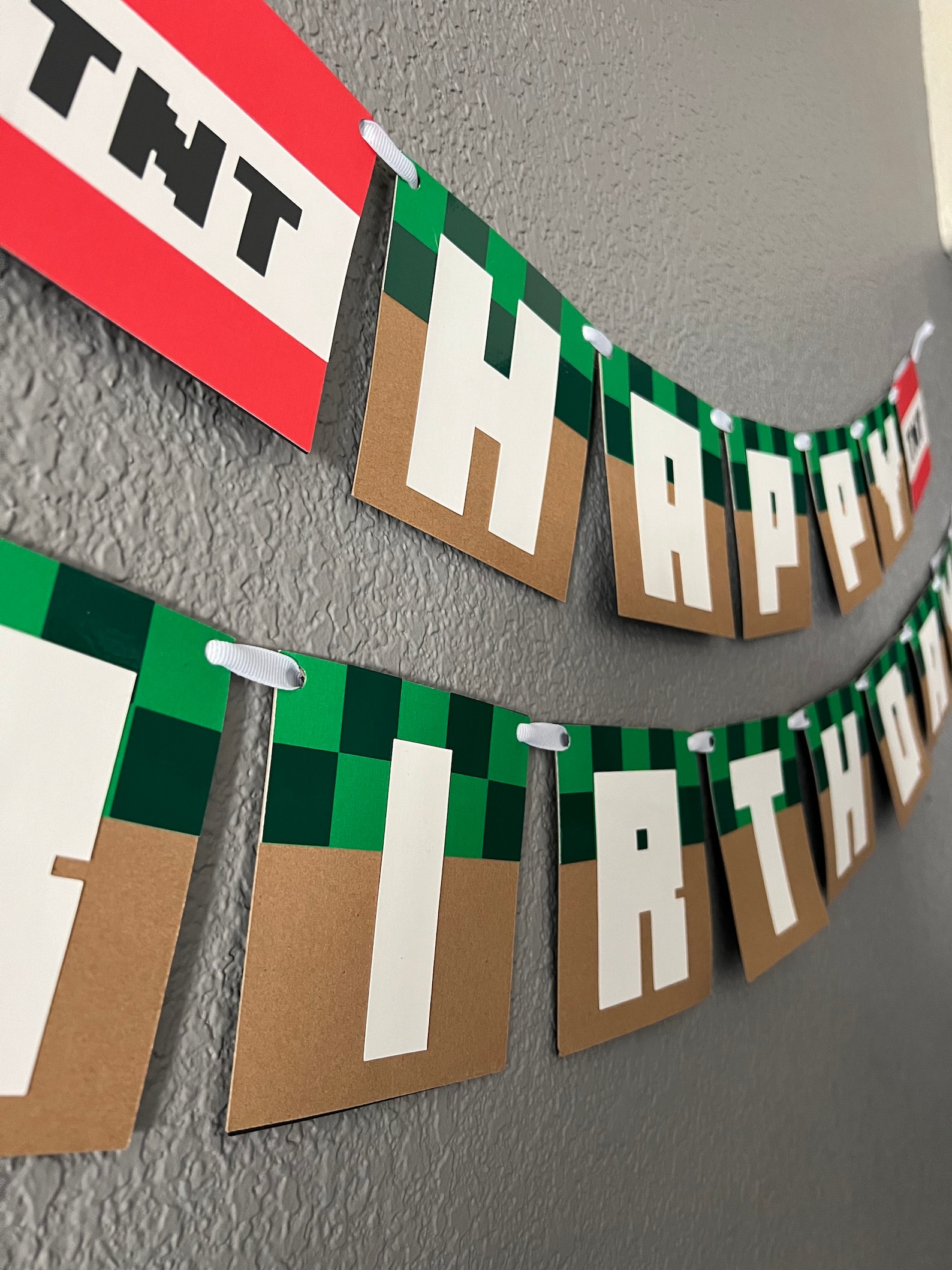 Minecraft, Birthday Banner, Birthday Party, Minecraft Themed Birthday ...