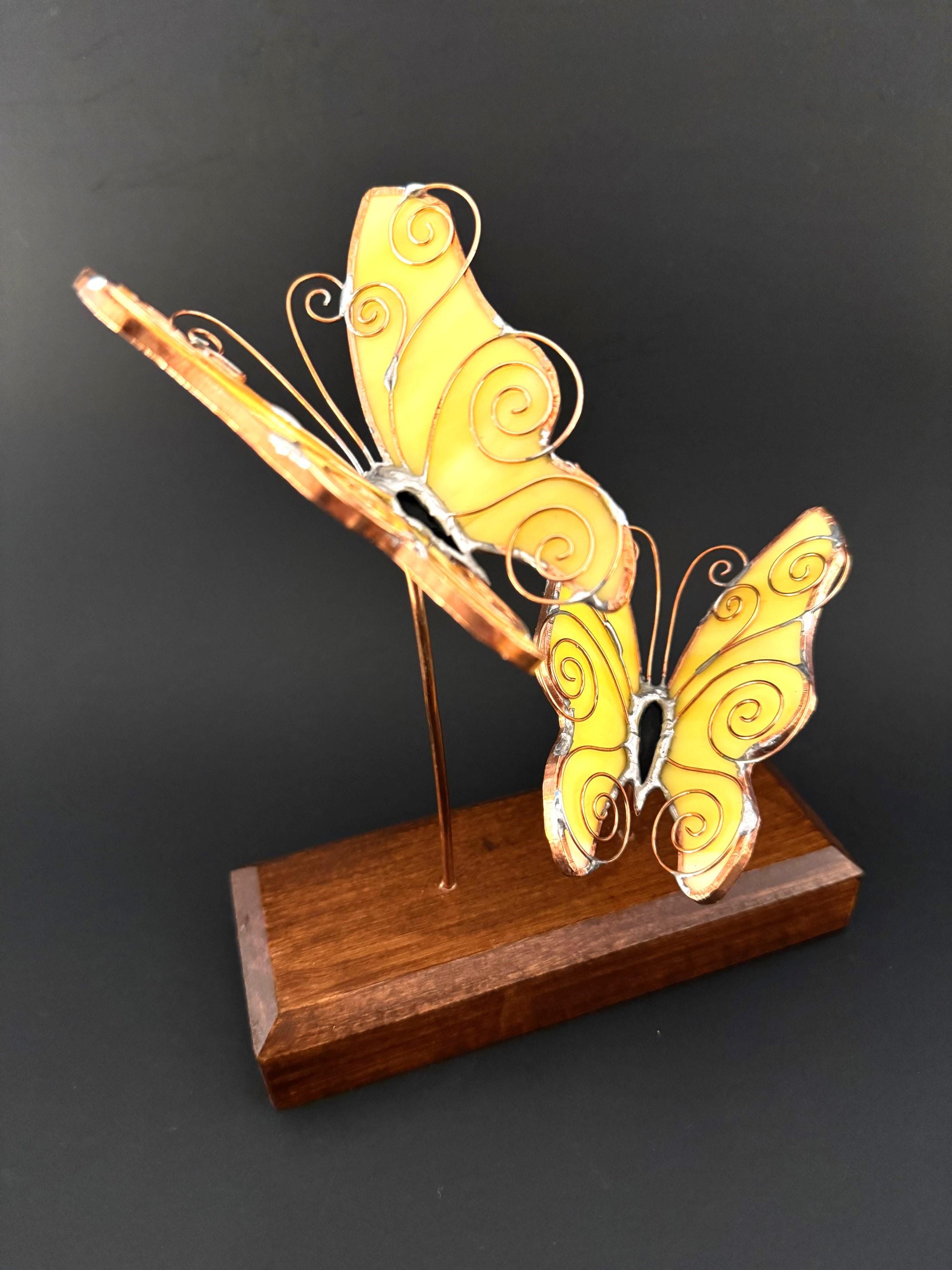 Yellow Dancing Butterflies Sculpture - Etsy