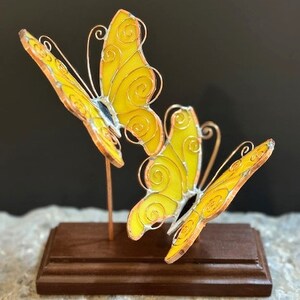 Yellow Dancing Butterflies Sculpture - Etsy