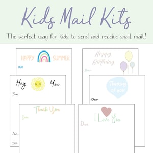 Kids Mail Kits, Kids Stationery, Digital Download, Summer Activity for ...