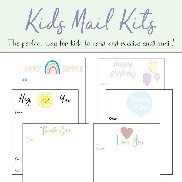 Pen Pal Kit for Kids - Etsy