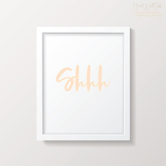 Shhh Nursery Print Nursery Printable Kids Decor Baby Wall | Etsy