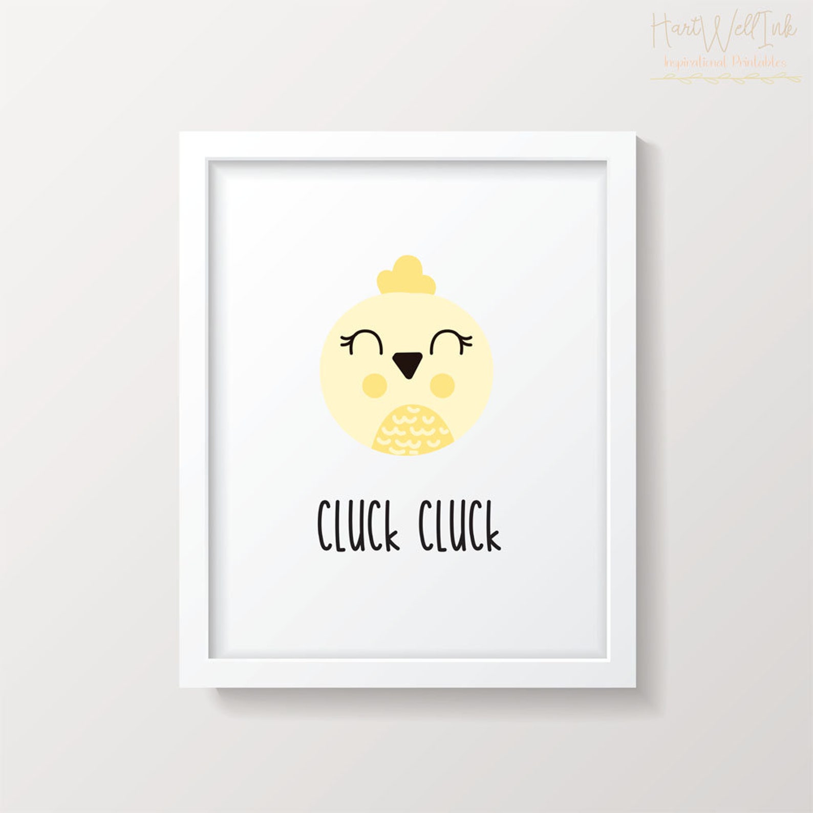 Chicken Nursery Print Cluck Cluck Quote Chicken Art - Etsy