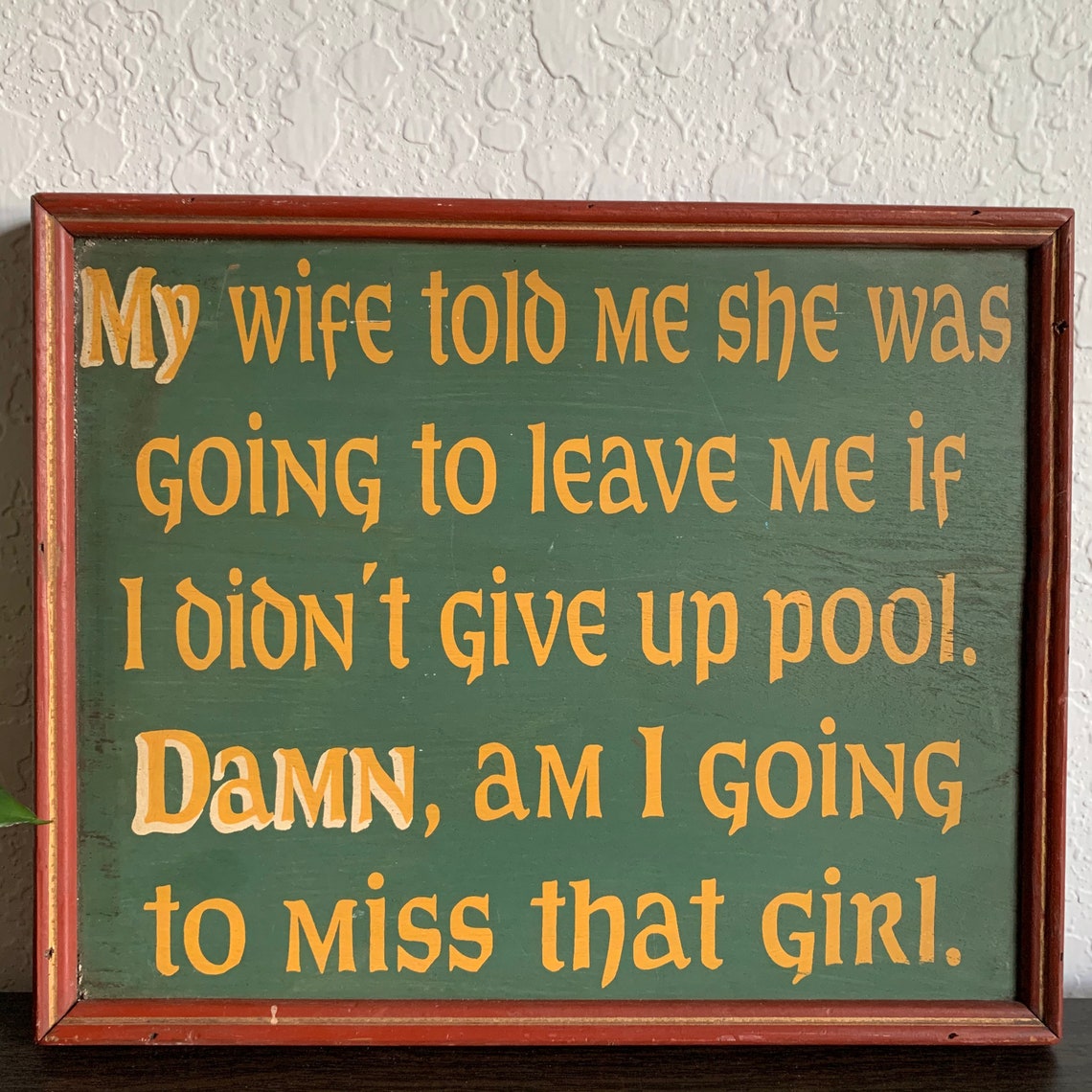 Vintage Billiards Sign Man Cave Pool Game Room Funny Sign Etsy