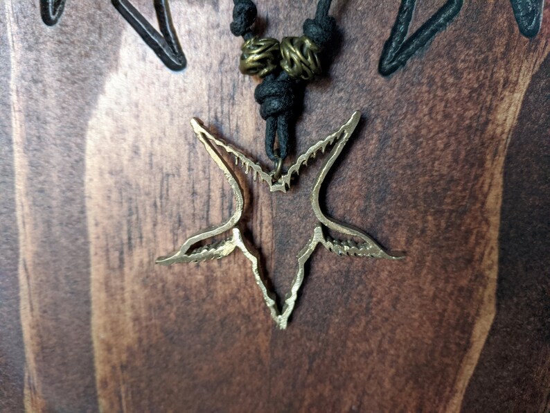 Baphomet Outline Pendant Necklace | Etsy