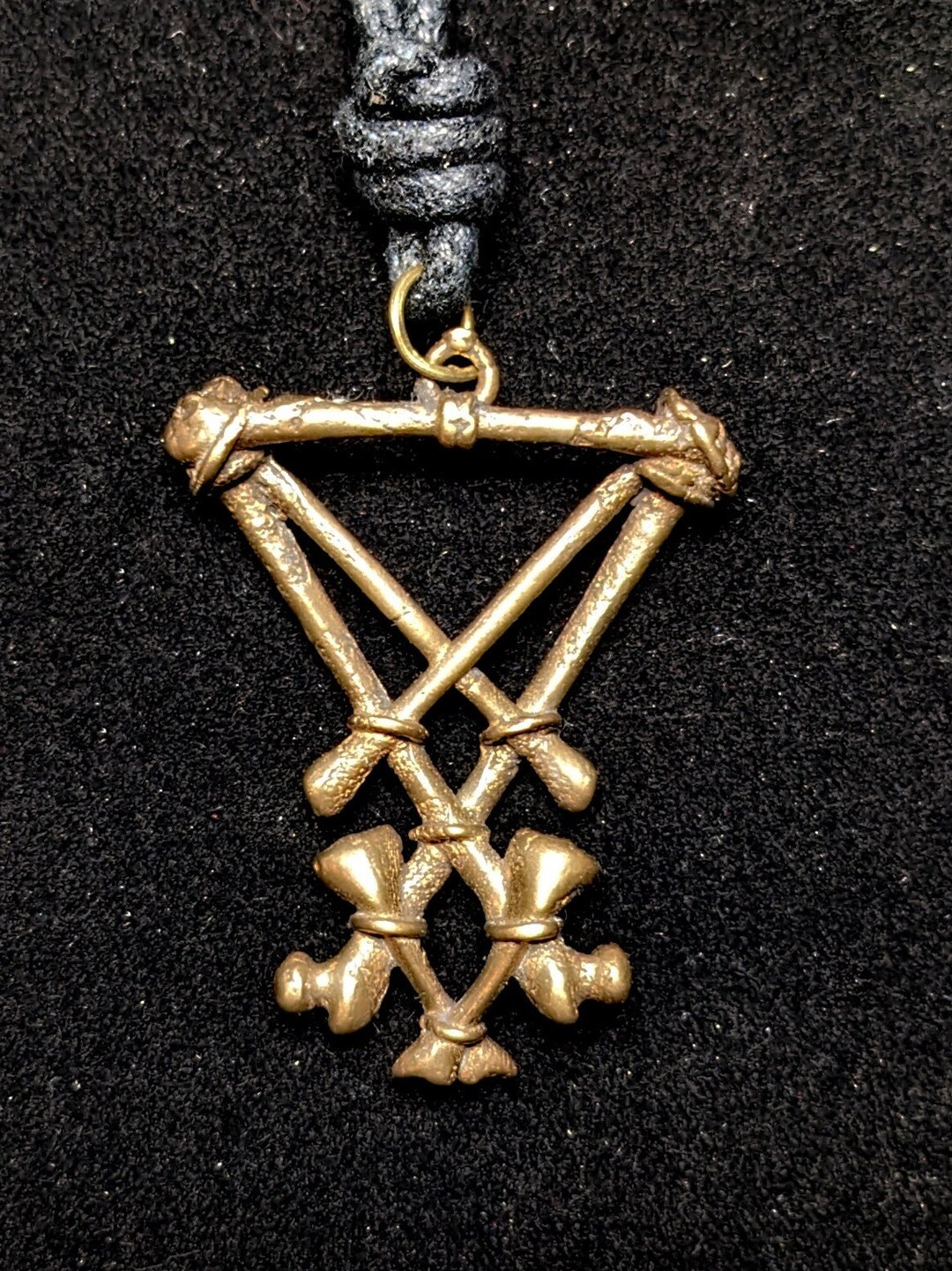 Sigil of Lucifer Necklace half Scale Black North Collection - Etsy