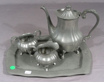 Pewter tea set | Etsy