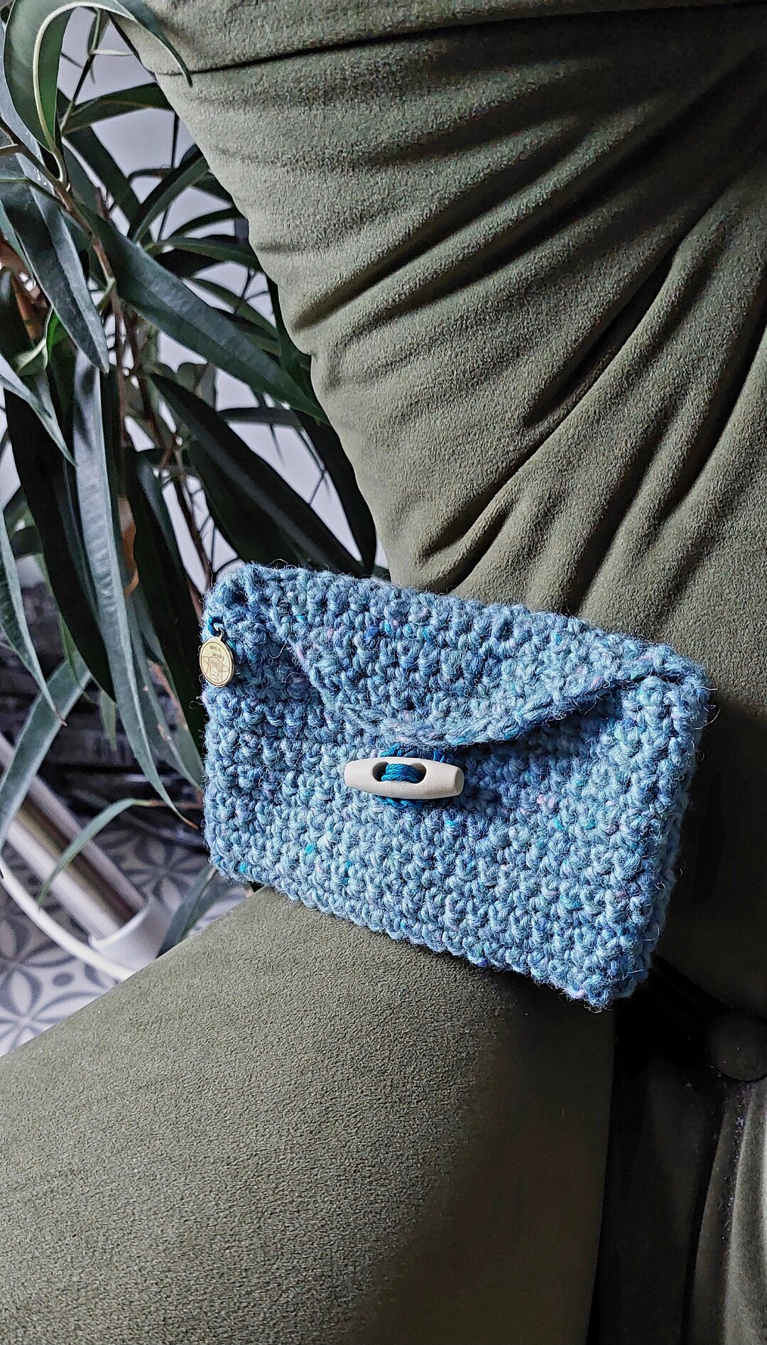 Sky Blue Aran Tweed Woolly Wallet - Etsy