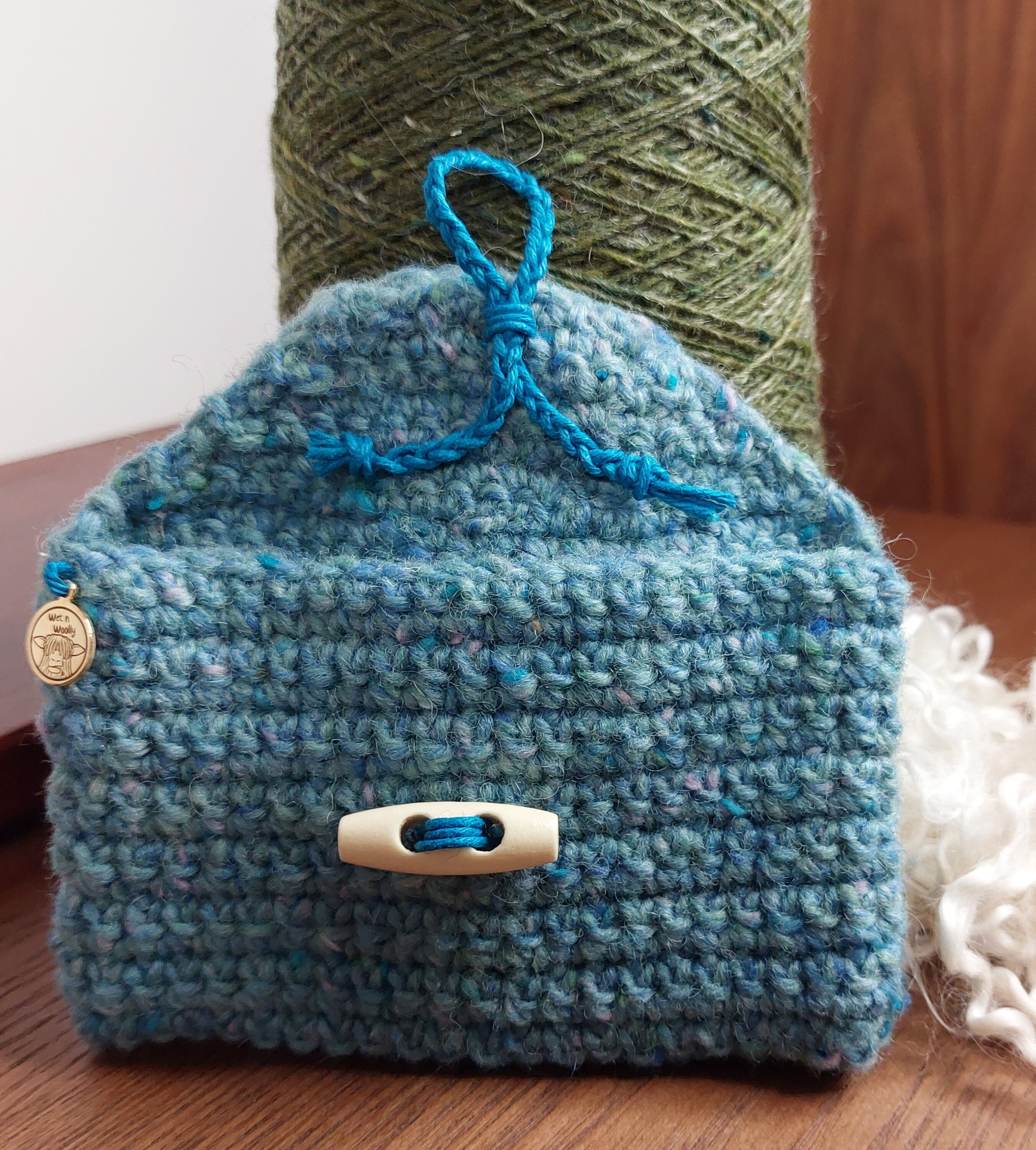 Sky Blue Aran Tweed Woolly Wallet - Etsy