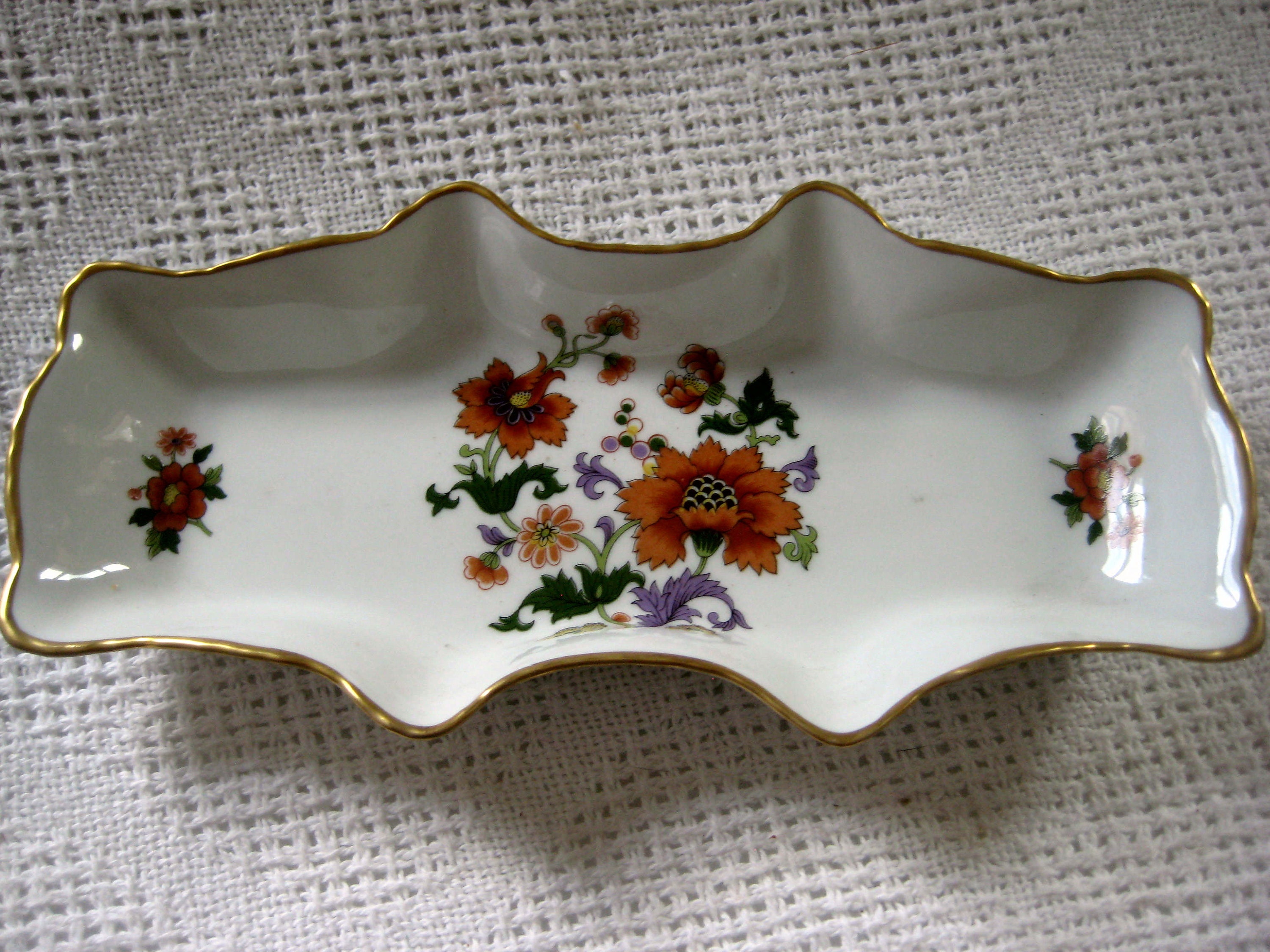 Limoges Castel France Dish Porcelain White Floral Gold - Etsy