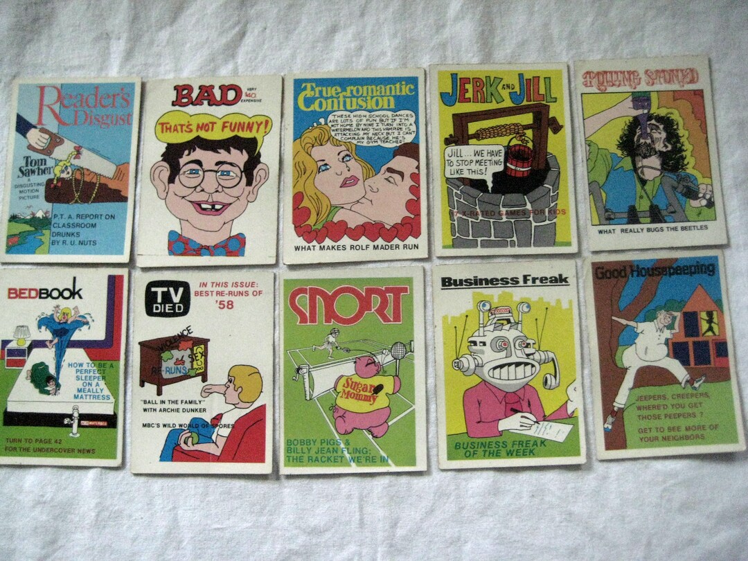 Fleer Crazy Covers, Crazy Magazine Cover Stickers, Topps Chewing Gum ...