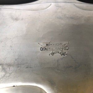 Hammered Aluminum Butler Serving Tray, Berries and Leaves, Wrought ...