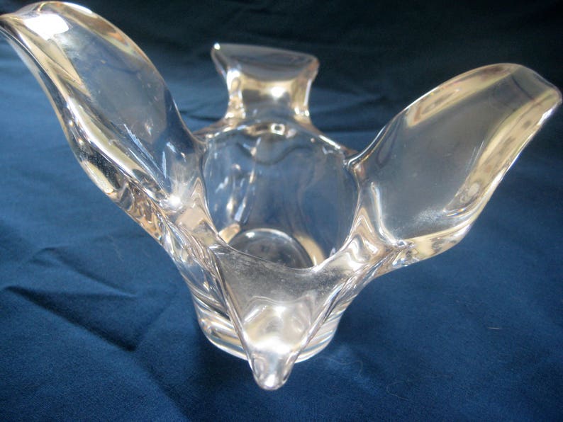 Heavy Glass Crystal Flying Bird Seagull Candy Dish Trinket | Etsy