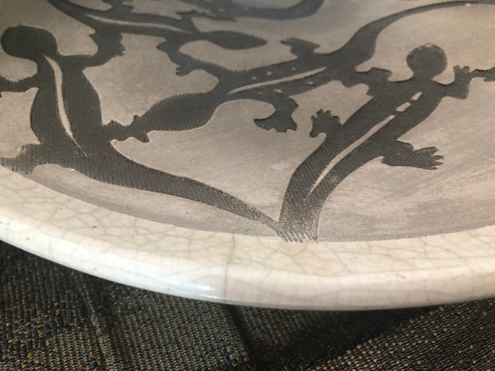 Gecko Lizard Pottery Large Plate 14 1/4 Diameter - Etsy