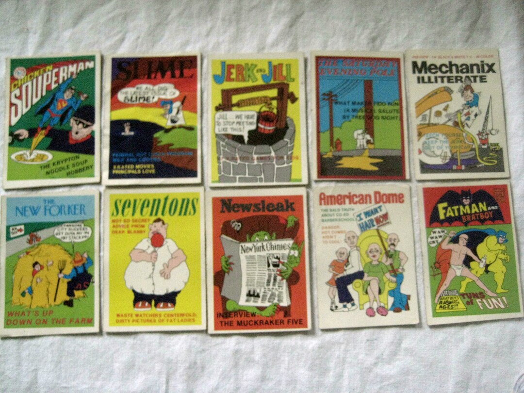 Crazy Covers, Fleer Parodied Magazine Cover Stickers, Topps Chewing ...