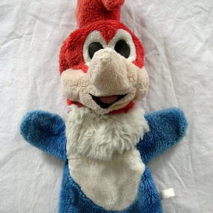 Woody Woodpecker Plush Hand Puppet, Vintage Toy, Red White Blue Puppet ...