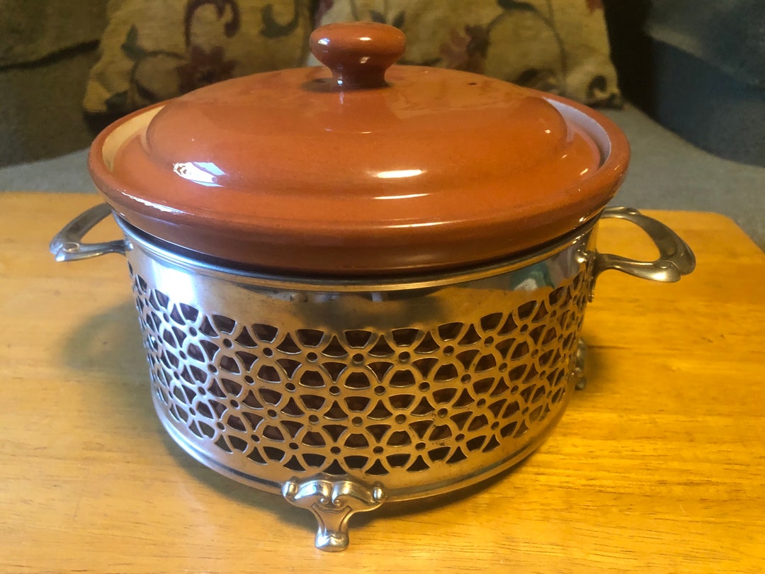 Guernsey Cooking Ware One Quart Casserole Dish With Lid, Metal Carrying ...