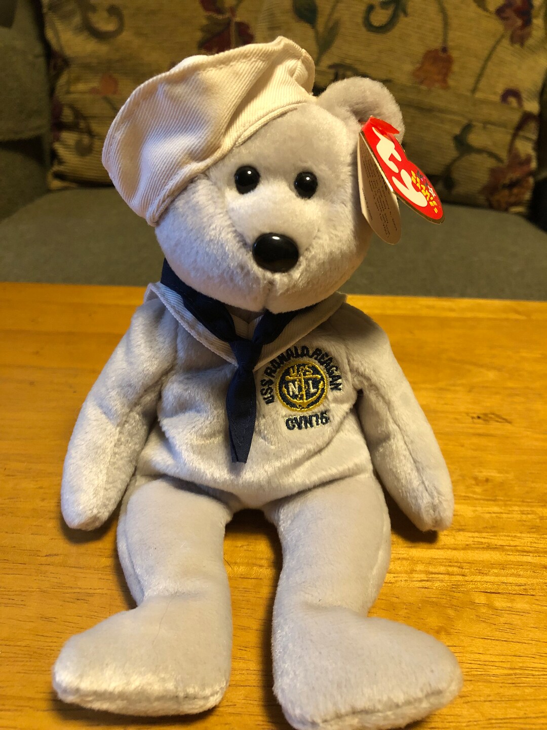 Ronnie Ty Bear, USS Ronald Reagan, 2-6-2003, Navy Bear, Military Bear ...