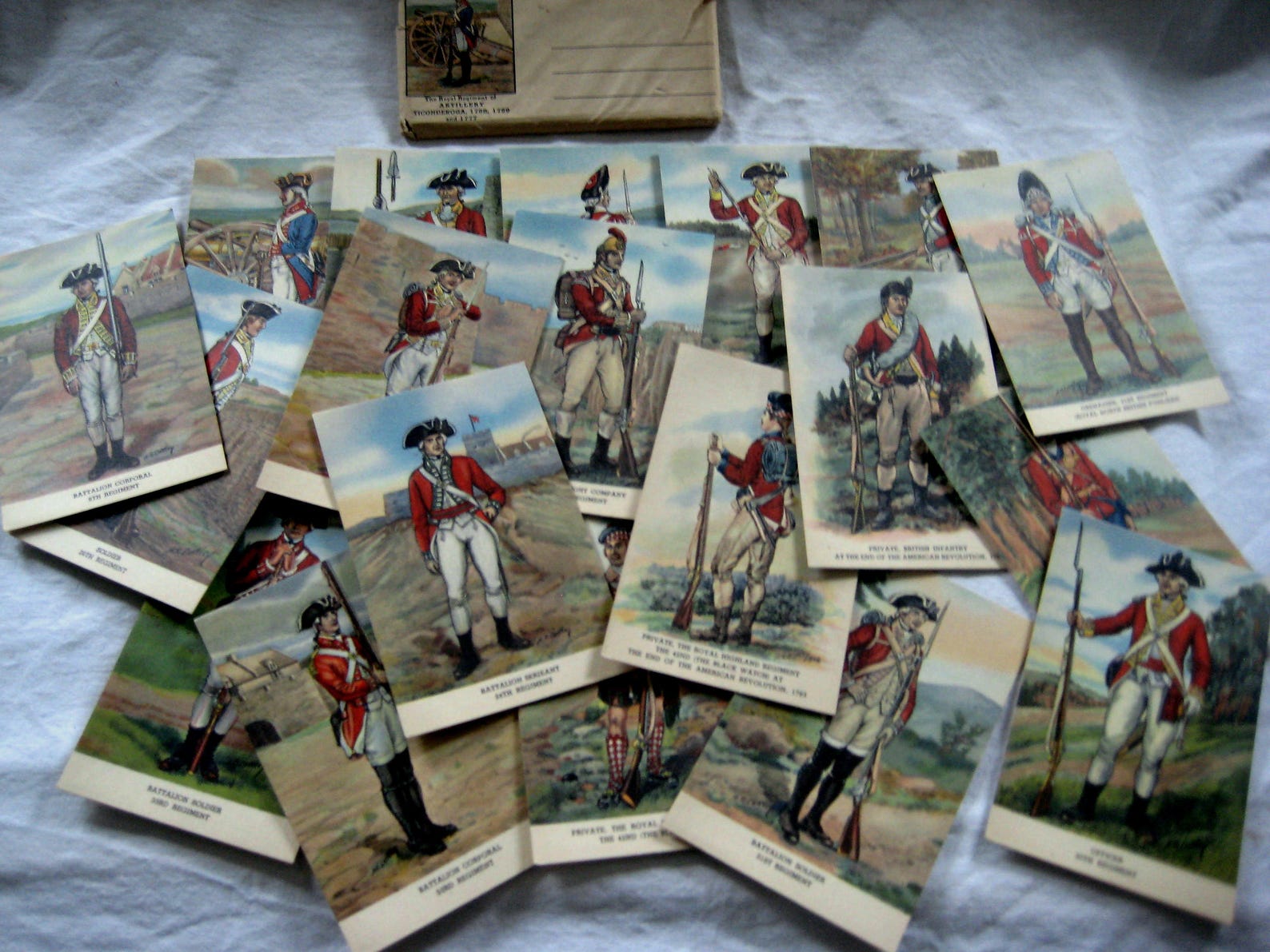 Revolutionary War Postcards British Regiments Conderoga - Etsy