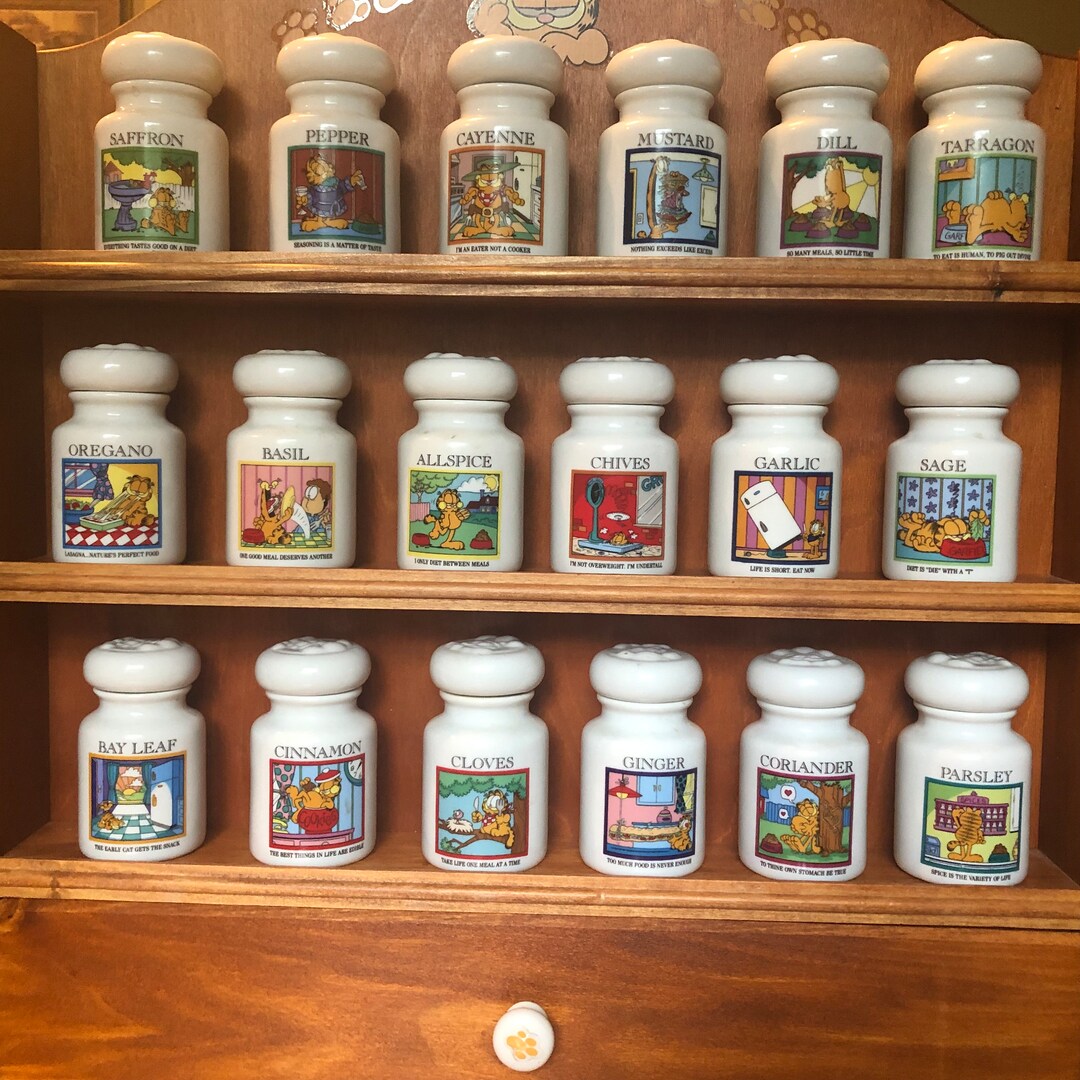 Danbury Mint Garfield Spice Jars Rack/shelf 1994 Jim Davis - Etsy