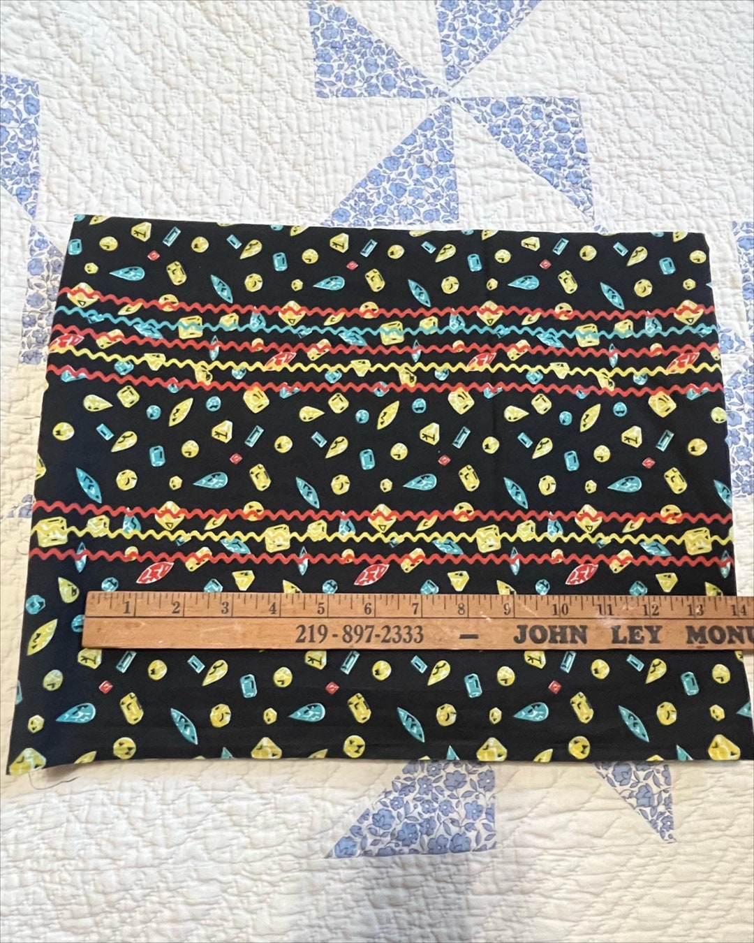 1950s Border Print Vintage Fabric Yardage // 3.3 Yards True Vintage ...