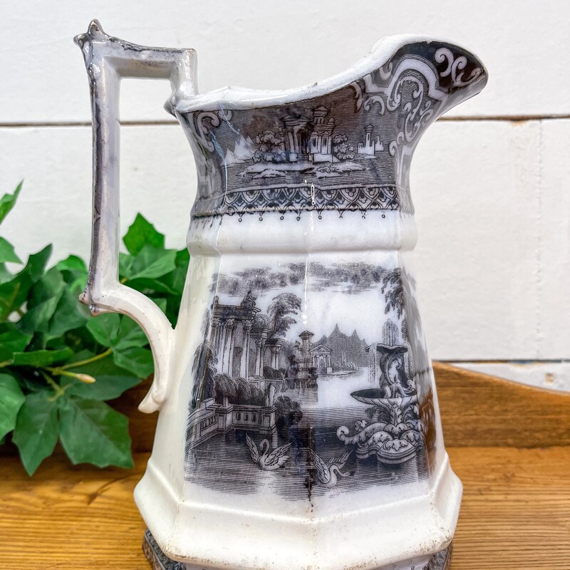 Transferware Pitcher - Etsy